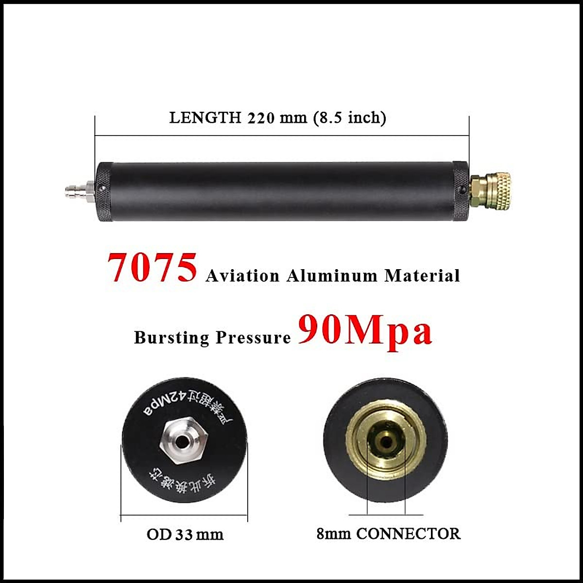 Submersible Sump Pump PCP Compressor Pump Diving Water-Oil for Electric Compressor with 8mm Nipple Transfer Pump