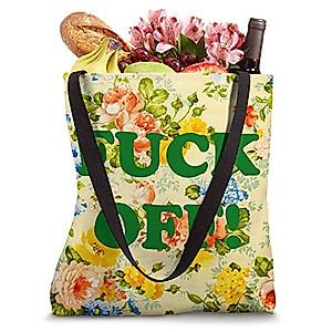 Retro Floral Fuck Off Tote Bag