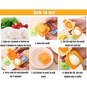 6 Pcs Cartoon Cute Boil Egg Fish Car Heart Shape Egg Sushi Rice Mould Decorating Fondant Cake Tool Cookery molds