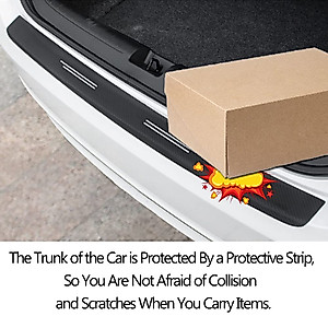 WoshocK 5PCS for Volvo Car Door Sill Plate Protectors, Self-Adhesive Carbon Fiber Vinyl Reflective FrontRear Door Sill Scuff Plate Guard Welcome Door Step Protector for Volvo