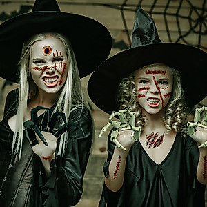 Allas Zombie Scars Tattoos Bloody Scar with Fake Blood Costume Makeup Halloween Decorations Party Favo