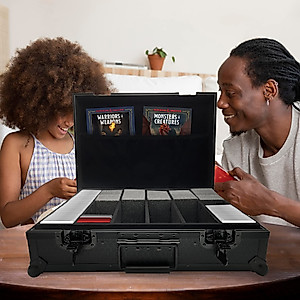 Game Card Storage Case (KingMega Edition) | Compatible with Magic The Gathering, MTG, Cards Against Humanity, All Standard TGC Trading Card Games | Includes 8 Dividers | Fits 5400+ Unsleeved Cards