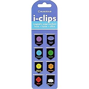 Chakras i-clips Magnetic Page Markers (Set of 8 Magnetic Bookmarks)