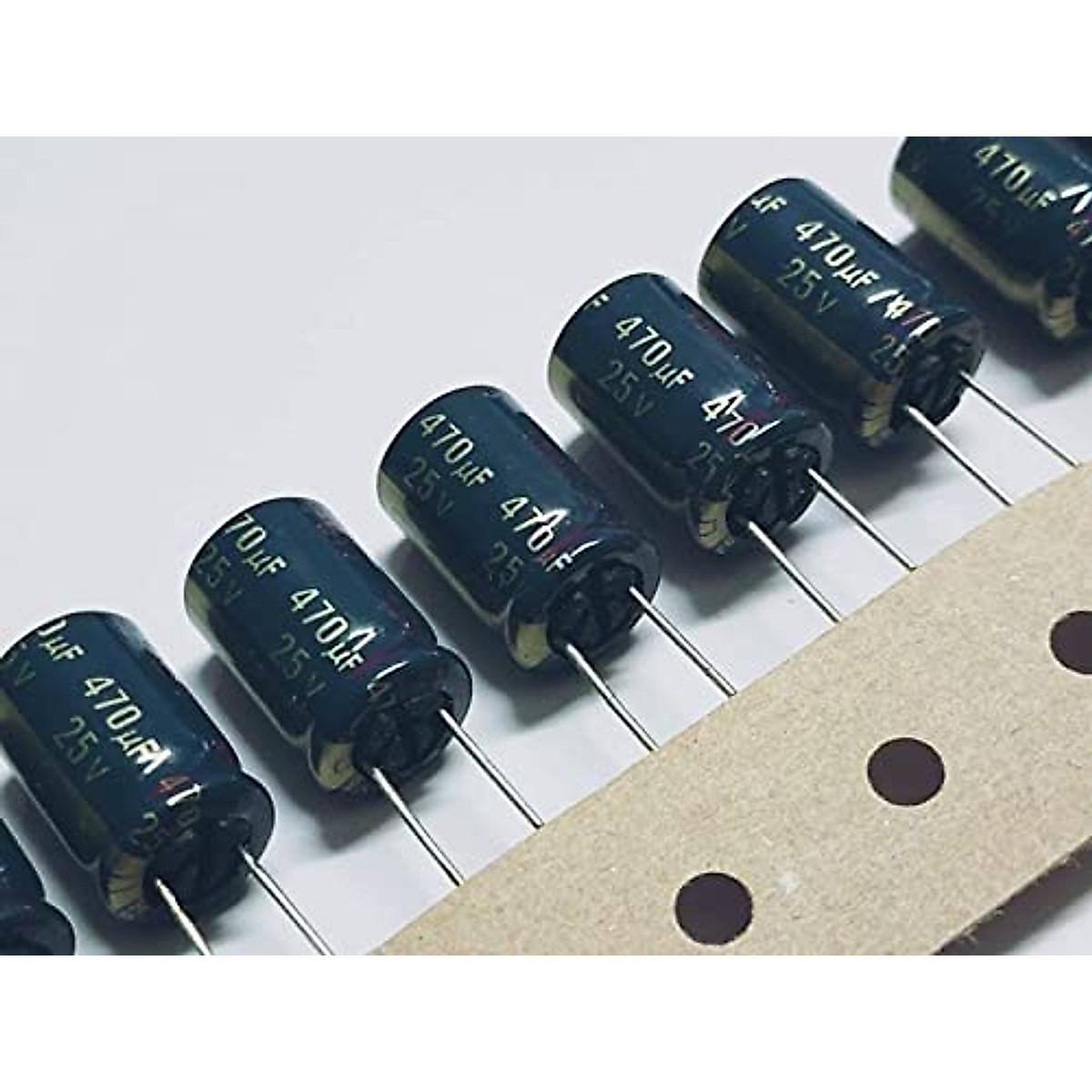 12PCS 470uF 25V Panasonic FC Low ESR, 105 Degree high Temperature Resistant Series Audio Grade Capacitor 8x12 mm for high-end Audio