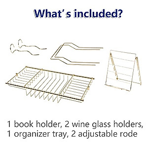 BESTHLS Bathtub Tray Caddy for Luxury Bath Expandable Extra Wide Bath Tub Tray with Wine Glass Holder & Soap Accessaries Holder & Laptop Reading and Organizer Ideal for Home Spa Lover (Copper)