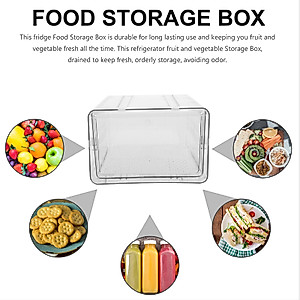 Angoily Refrigerator Storage Box Stackable Storage Drawers Refrigerator Storage Bin Drawer Refrigerator Organizer Bin Drawer Stackable Storage Bin Drawer Superimposed Crisper Plastic