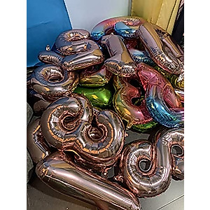 32 Inch Rose Gold Number 2 Balloons Foil Ballon Digital Birthday Party Decoration Supplies (Rose Gold Number 2 Balloon)