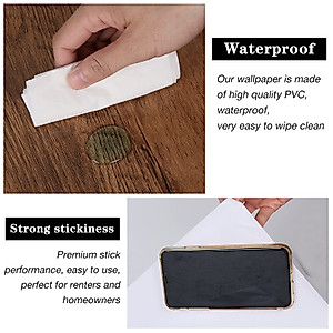 TORC Brown Wood Wallpaper Peel and Stick 17.1"x120", Faux Wood Contact Paper for Table Cabinet Dresser, Self Adhensive Removable Waterproof