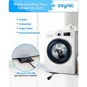 eSynic 2Pack Durable Air Wedge Bags Reliable Air Wedge Pump Bags Anti-slip Air Shim Bags Load-bearing 300lbs/136kg Air Door Lifting Tools with 4 Wedges for Door Window & Furniture Installation etc