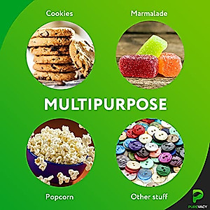 PUREVACY Gusseted Plastic Bags for Cookies, Candies, 4" x 2" x 8", Pack of 100 Clear Treat Bags with Open Top, 2 Mil Thick Recyclable Clear Plastic Bags for Gifts, Small Items Storing, Packaging