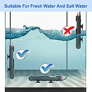 DaToo Submersible 50W Aquarium Heater Adjustable Fish Tank Heater 50 Watt
