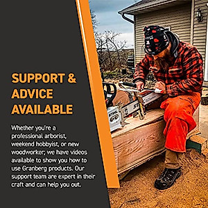 Granberg Chainsaw Sharpener, G106B - Easy File-N-Joint Bar Mounted Guide System - Best Chain Saw Blade Teeth Grinder Sharpening Tool Set - Portable Filing Hand Attachment Sharpen File Accessories Kit