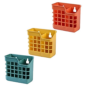 FRCOLOR Spoons Silverware 3pcs Cutlery Caddy Organizer Plastic Cutlery Storage Caddy Bin Basket Organizer Forks Utensils Holder Utensil Cutlery Flatware Holder Chapstick Holder