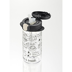 Richell Aqulea straw mug Black 240ml