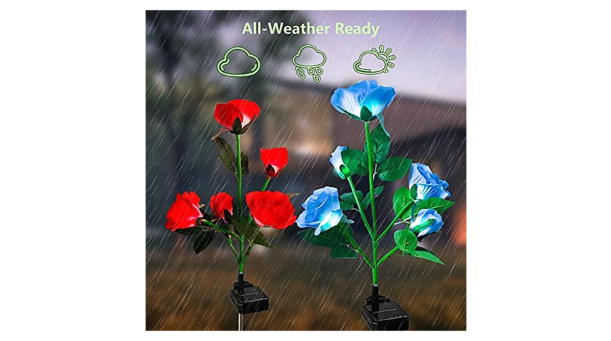 Ostritec Solar Garden Lights - 20 Color Changing Roses