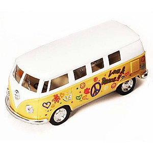 1962 Volkswagen Classic Bus with Decals 1:32 Scale Die Cast Model Toy Van SetOf4