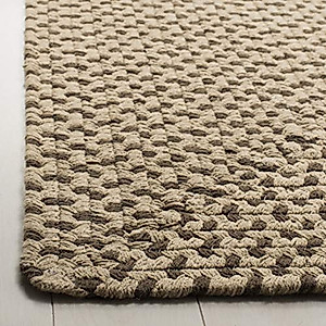 SAFAVIEH Braided Collection 4' x 6' Beige/Brown BRD173A Handmade Country Cottage Reversible Cotton Area Rug