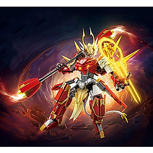 Xering 2023 Model Bionic Mecha Warrior Bionic Mask Warrior Bionic Character Puzzle Assembly Brick Compatible Toy Building Kit (No Color Box) (4)