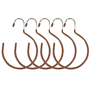 Home Storage Set of 5 Belt Ring Hanger Portable Multi-use Closet Organizer for Belts Ties Scarves