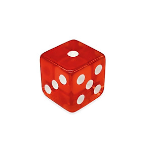 Bluemoona 10 Pcs 19mm 6 Sided Dice D6 RPG D&D Game Transparent Red + Bag Set