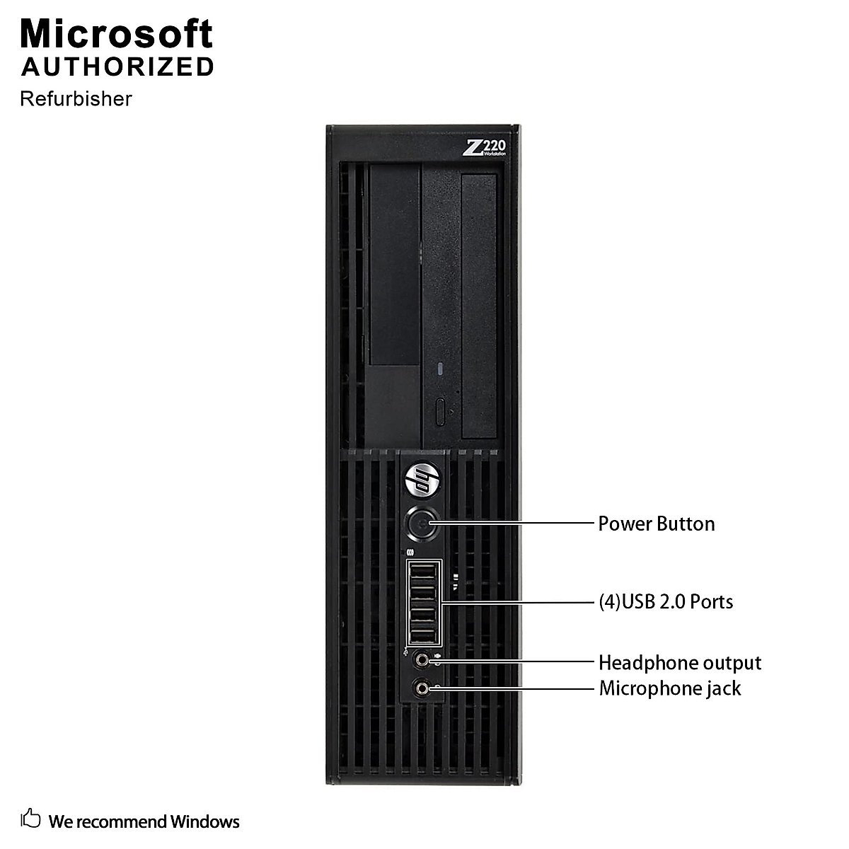 HP Z220 Desktop Computer - Intel Core i7 3.8GHz, 32GB DDR3, New 1TB SSD, Windows 10 Pro 64-Bit, WiFi, DVDRW, USB 3.0 (Renewed)
