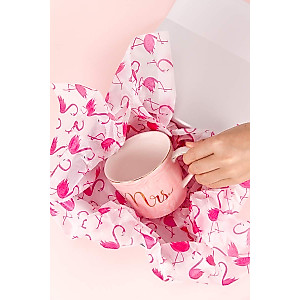 WRAPAHOLIC Gift Wrapping Tissue Paper - 24 Sheets 19.7x27.5 Inch Fuschia Flamingo Tissue Gift Wrap Paper Bulk for Packing, DIY Crafts