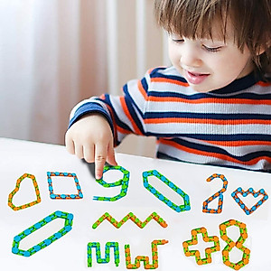 144pcs Random 24 Links Wacky Tracks Snap and Click Fidget Toys, Finger Sensory Toys, Snake Puzzles for Stress Relief, Party Bag Fillers, Party Favours, Random Color，Party Supplies，Carnival Gift