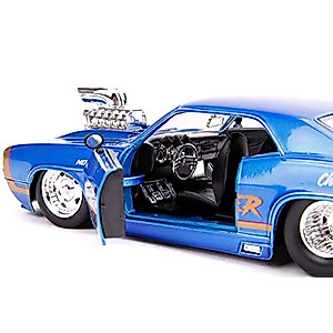 Jada Toys Bigtime Muscle 1:24 1969 Chevy Camaro Earthshaker Die-cast Car Candy Blue, Toys for Kids and Adults