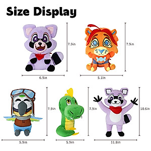 cioushi 2024 New Indigo Park Plush,11" Cute Raccoon Plush Toy, Soft Stuffed Animal Pillow for Home Kids' Bedroom Decor, Birthday Christmas Choice for Boys Girls (Purple)