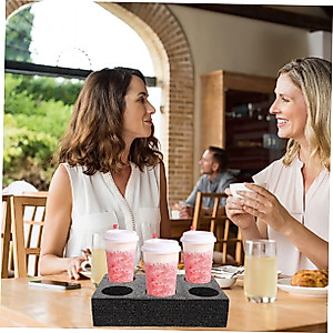 Baluue 2pcs Milk Tea Drink Cup Holder Shelf Braces Coffee Drink Outdoor Accessories Drink Holder Tray Drink Carrier for Takeaway Bottle Tray Beverage Takeout Accessory Cup Tray