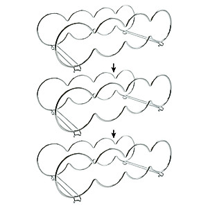 Sorbus® 3-Tier Stackable Wine Rack - Round Classic Style Wine Racks for Bottles - Perfect for Bar, Wine Cellar, Basement, Cabinet, Pantry, etc - Hold 12 Bottles, Metal (Round Silver)