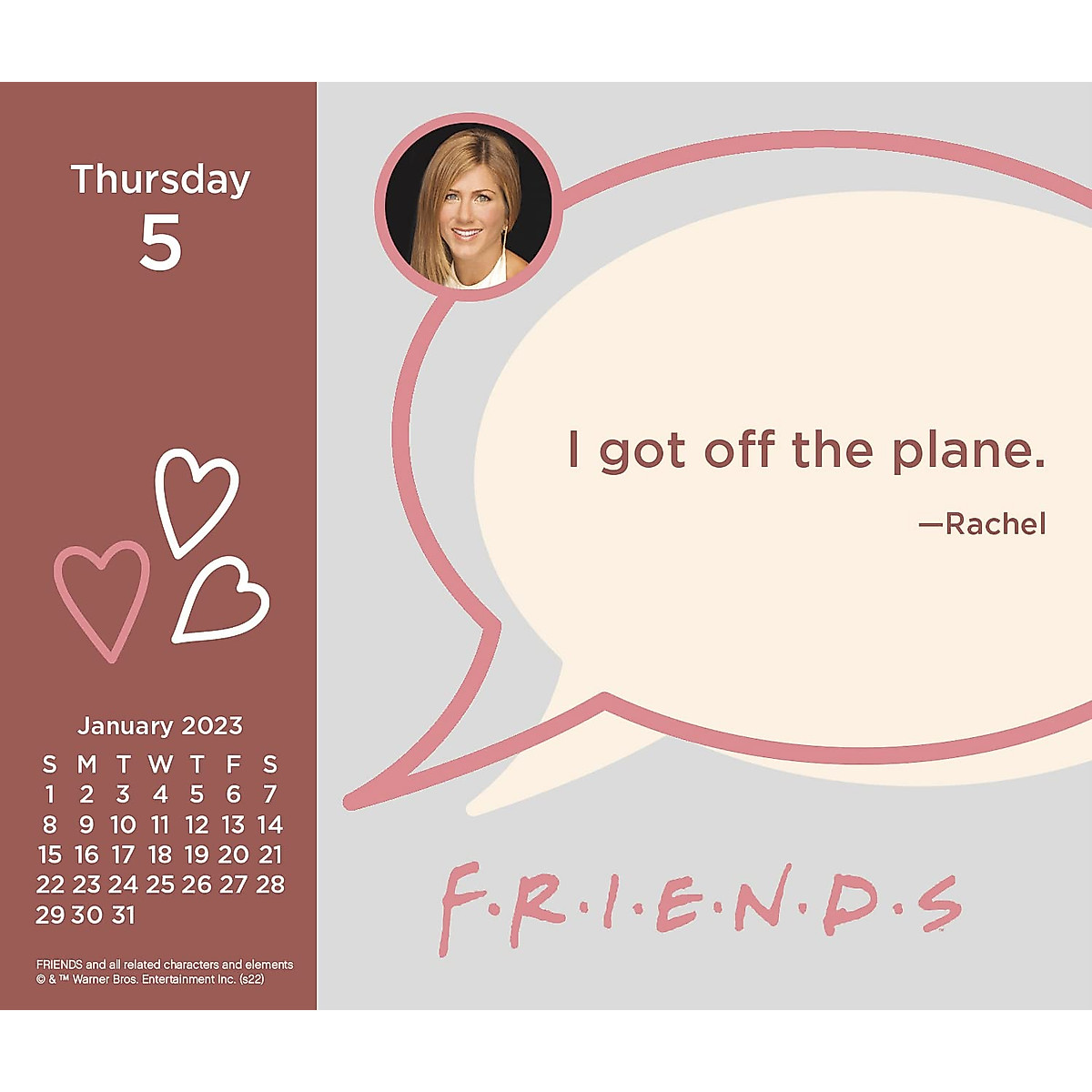 2023 Friends Day-at-a-Time Box Calendar