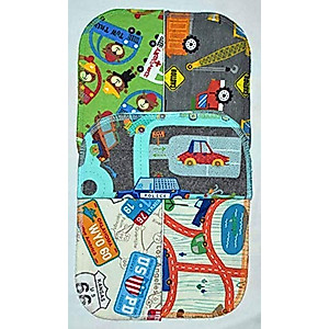 2 Ply Printed Flannel 8x8 Inches Set of 5 Zoom Zoom