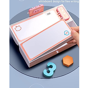 YJCHCT Pencil Case, Large Capacity Pencil Case Organizer; Double Combination Lock Double Layer Storage Box ; Big Pencil Pouch for Teen Girl Boy (lock purple dino)