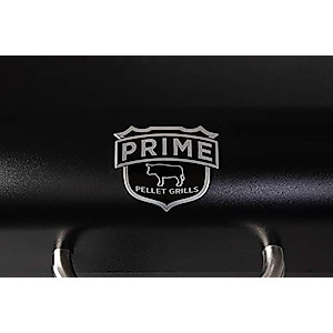 Prime Pellet Grill 81222 KC King 300 Square Inches Grilling Area Electric Pellet Smoker Grill Convection Oven Slow Roaster Auto Pilot With Digital Temprature Control & Hands Free Thermometers - Black