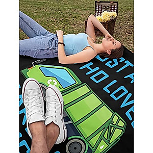 Jojizaio Custom Throw Blanket Just A Boy Who Loves Garbage Truck with Your Text Custom Throw Blanket with Your Text Personalized Blankets Best Gifts for Kids, Friends 40"x30" Extra Small