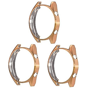 UKCOCO Watchs 3pcs Bling Watch Rose Gold Watch waches Watch Protector Watch Cover Watch case watchs Wristwatch watchamacallit Watch Protective Case Watch Protect Shell Pearlescent Set gt