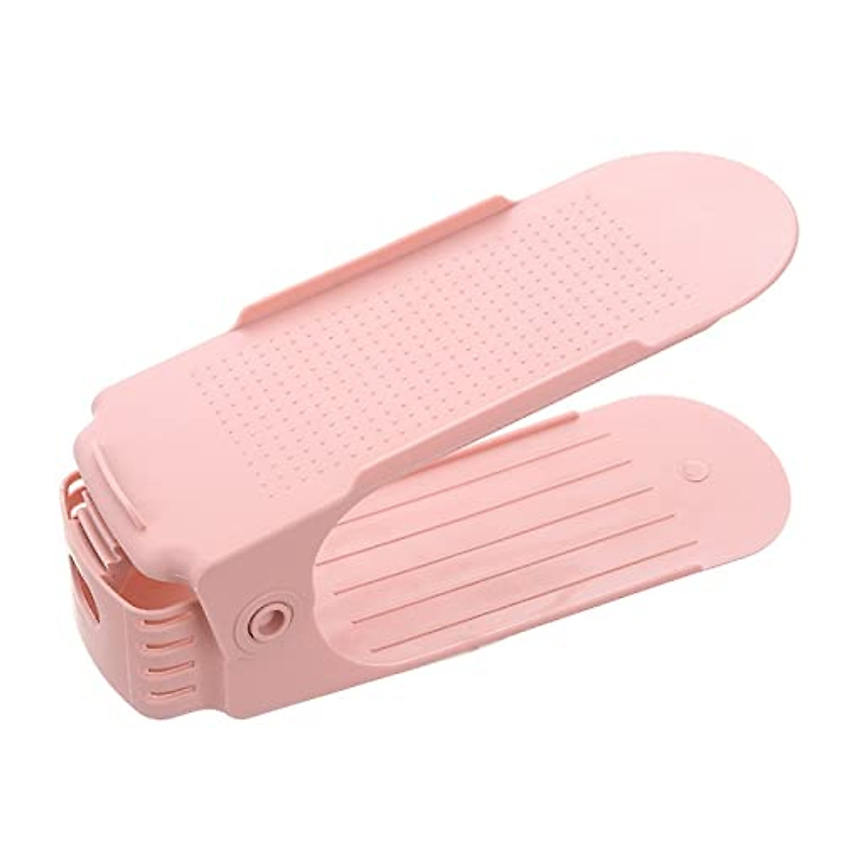 KNFUT Shoe Slots, 1Pcs Adjustable Shoe Rack Organizer Shoes Footwear Storage Stand Support Space Saving Cabinet Closet Holder Modern Bracket (Color : Pink)