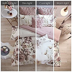 Madison Park 100% Cotton Duvet Set Beautiful Floral Design, All Season, Breathable Comforter Cover Bedding Set, Matching Shams, King/Cal King(104"x92"), Blush 3 Piece