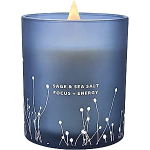 White Sage Sea Salt Candle | Sage Candles for Cleansing House | Candles for Home Scented | Sage Candle, Scented Candles for Men & Women, Energy Cleansing Candle, Relaxing Aromatherapy Scented Candle