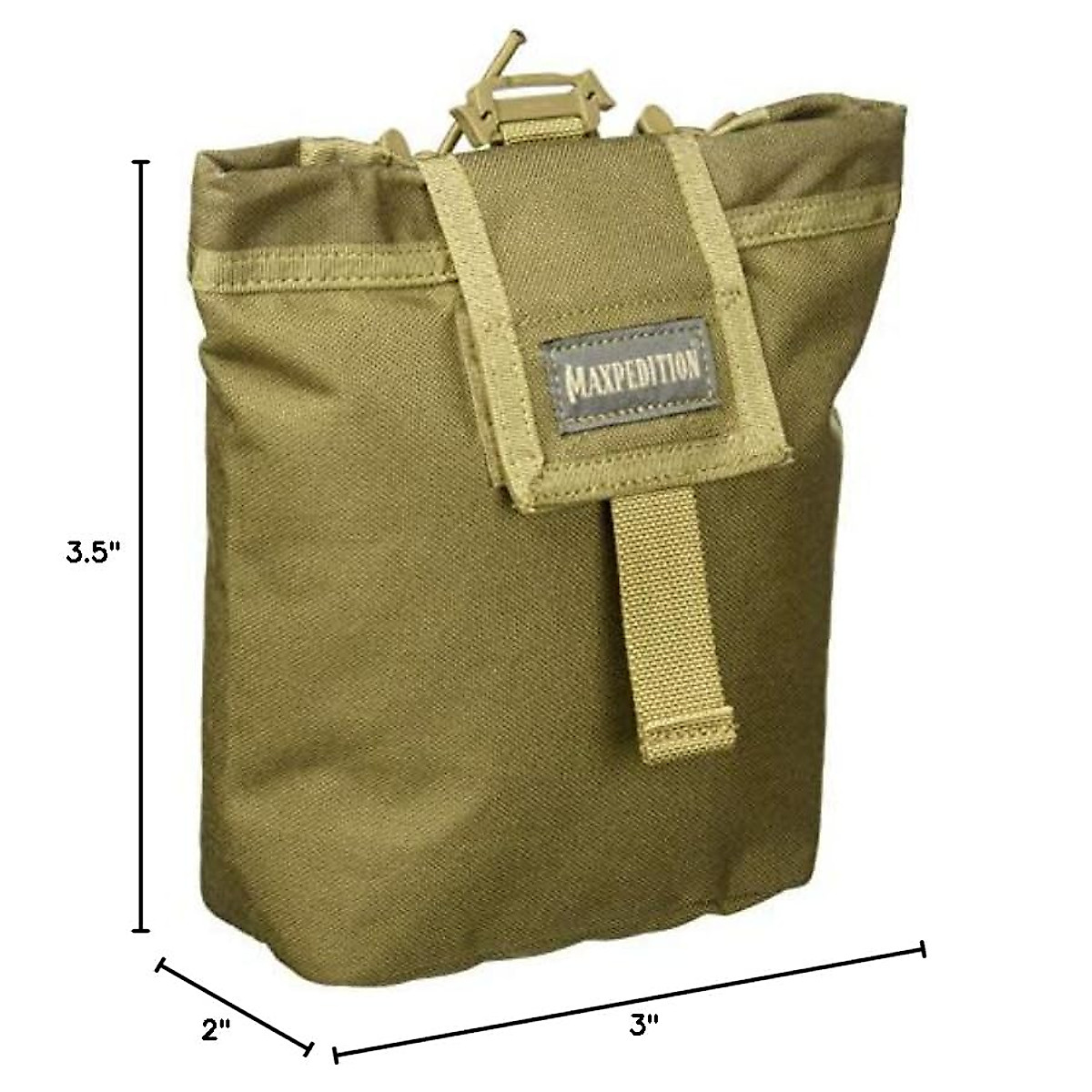 Maxpedition Rollypoly Folding Dump Pouch (Khaki) 3.5"x2"x3"