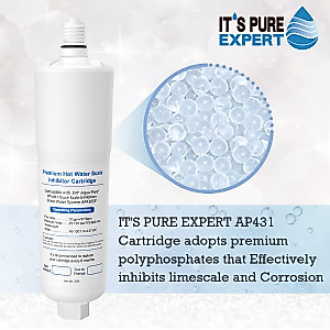 3 Pack AP431 Cartridge, Replacement for Aqua-Pure Whole House Scale Inhibition Inline Water System Helps Prevent Scale AP430SS - IT'S PURE EXPERT