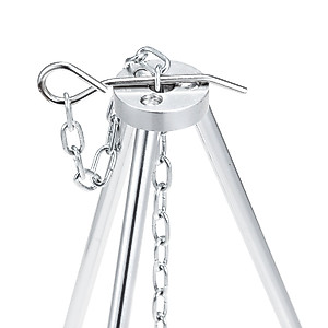 Solo Stove Tripod Camping Accessories Compact Lightweight Aluminum Tripod w/Adjustable Hang Chain, Perfect for Titan and Campfire Portable Stove, Camping, Backpacking, Survival Gear