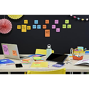 Post-it Notes Super Sticky Pads in Energy Boost Collection Colors, Note Ruled, 5" x 8", 45 Sheets/Pad, 4 Pads/Pack