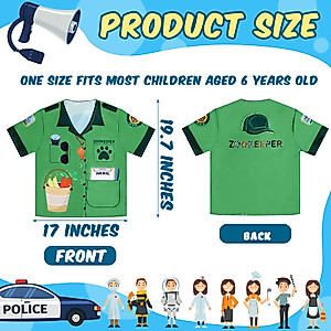 Jiuguva 12 Pcs Kids Pretend Play Costumes Firefighters Police Officers Astronauts Racers Unisex Cosplay Set(Classic)