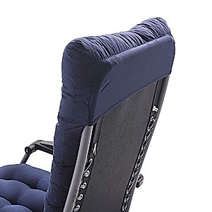 KBIKO-zxl 1 Pack Lounge Chair Cushion Indoor Outdoor Chaise Lounge Cushions with Cap Perfect for Garden Patio Mattress for Zero Gravity Chair (Blue)