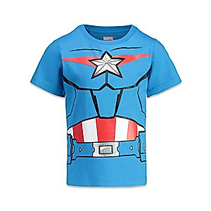 Marvel Captain America Black Panther Iron Man Hulk Toddler Boys Short Sleeve T-Shirt 4T