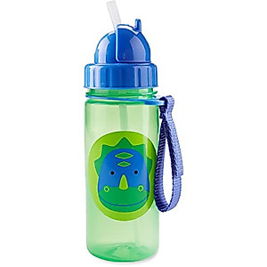 Skip Hop Toddler Sippy Cup with Straw, Zoo Straw Bottle 13 oz, Dino