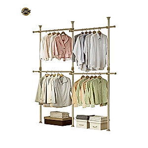 Prince Hanger, Premium Wood Double 2 Tier Hanger, Clothing Rack, Closet Organizer, Wood Color, Sturdy, PHUS-1032, Made in Korea