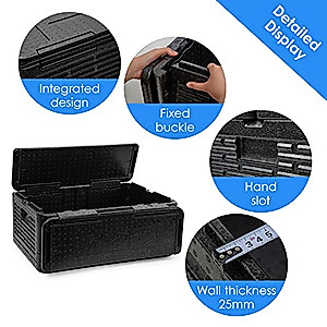Camping Coolers, Outrora Black 39L 60 Can Large Insulated Cooler Ice Chest, Waterproof Surface Collapsible Keep Cold and Warm Portable Personal Car Cooler for Camping, Hiking, Fishing, Travel, Beach